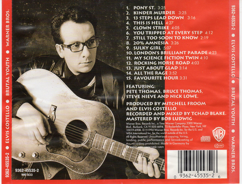 Elvis Costello Brutal Youth : Back | CD Covers | Cover Century | Over 1 ...